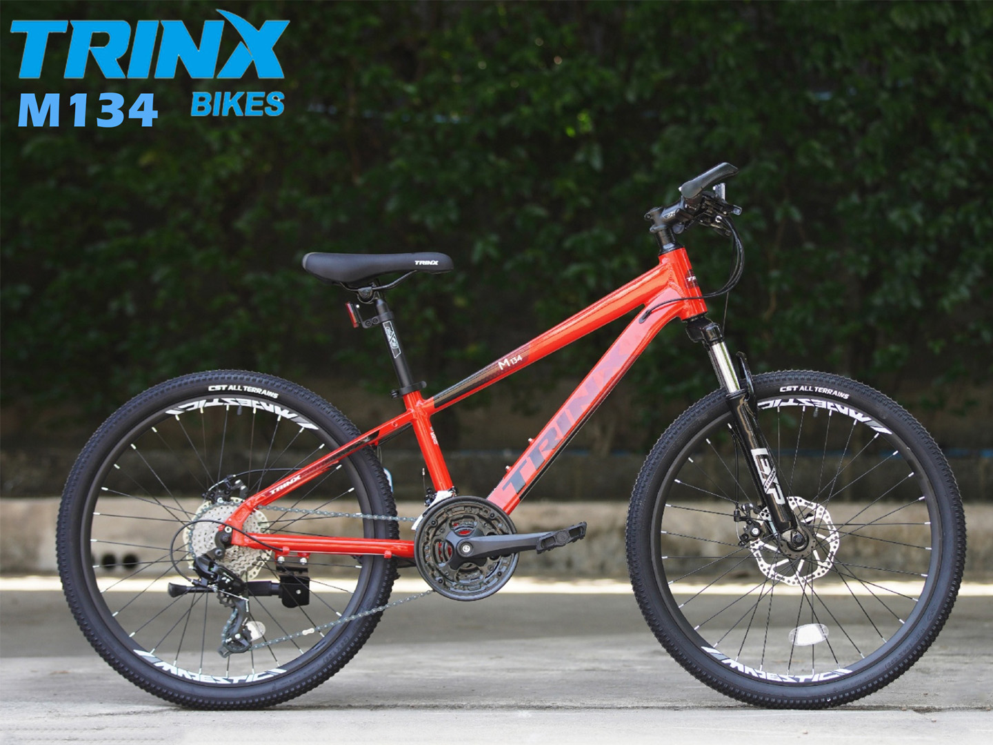 จักรยานเสือภูเขา TRINX M134 ล้อ 24 นิ้ว เฟรมอลู เกียร์ Shimano 21 สปีด
